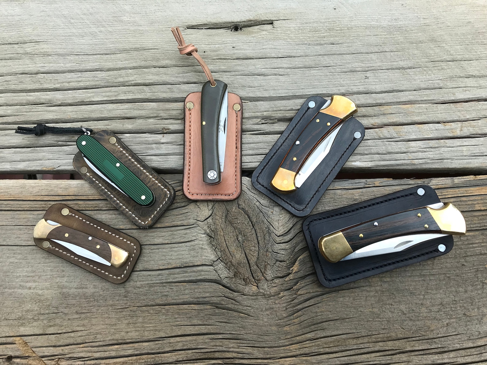 Leather EDC Pocket Knife Slip - Build Your Own - Pick Your Leather ...