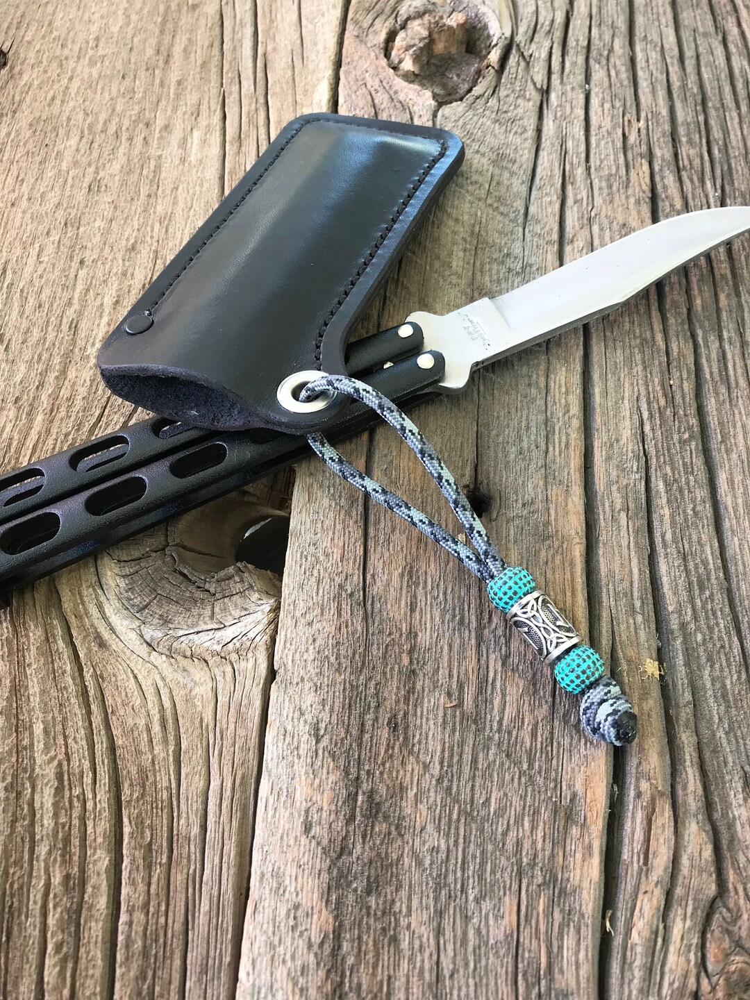 Kershaw Lucha and Bear&son 114 Leather Knife Sheath - Knife and Lanyard ...