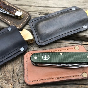 Leather EDC Pocket Knife Slip - Build Your Own - Pick Your Leather ...