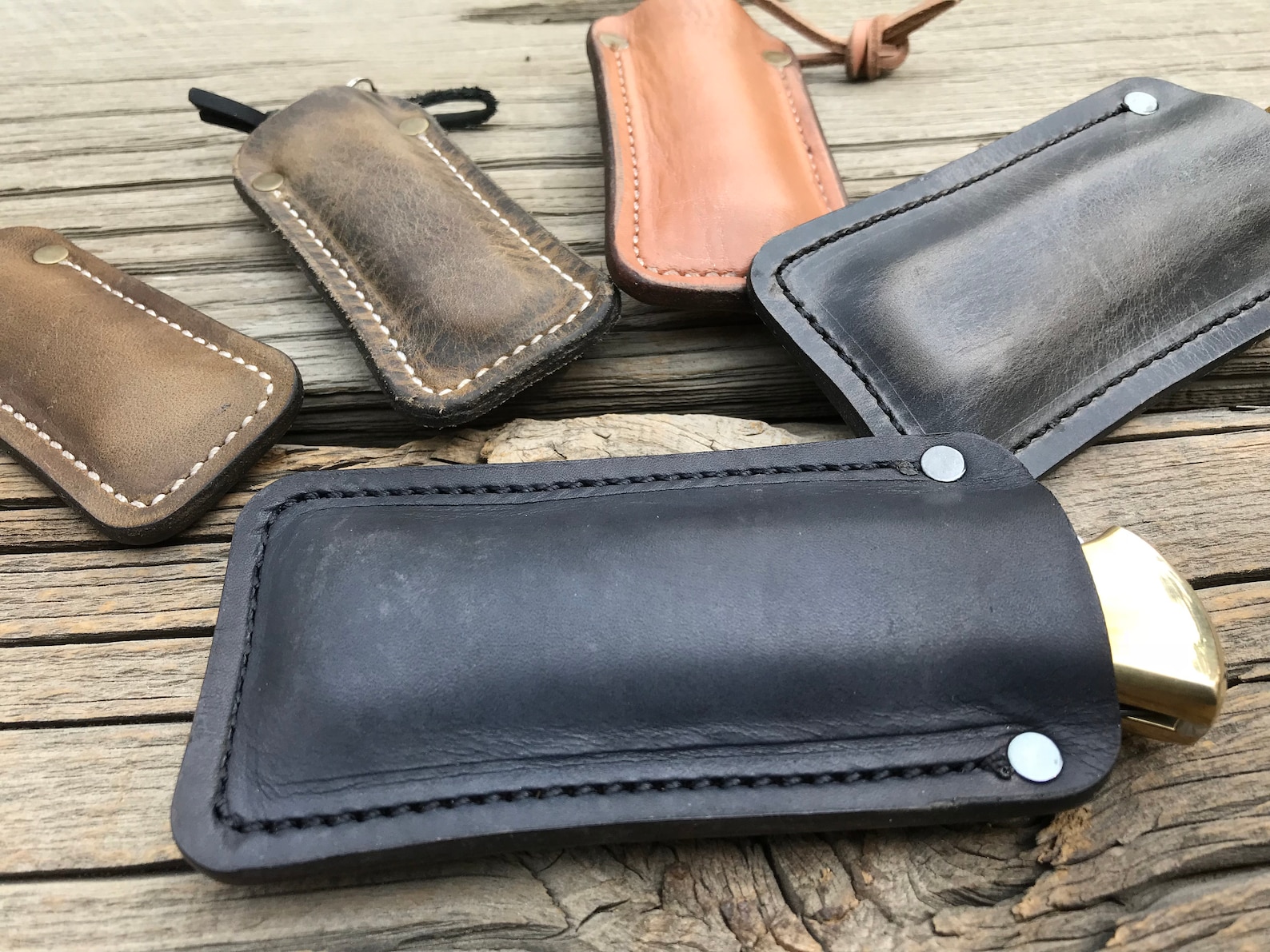 Leather EDC Pocket Knife Slip - Build Your Own - Pick Your Leather ...