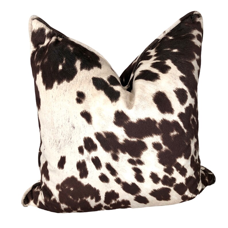 Suede Faux Cow Hide Pillow - Etsy