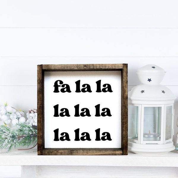 Fa La La La Sign - Etsy