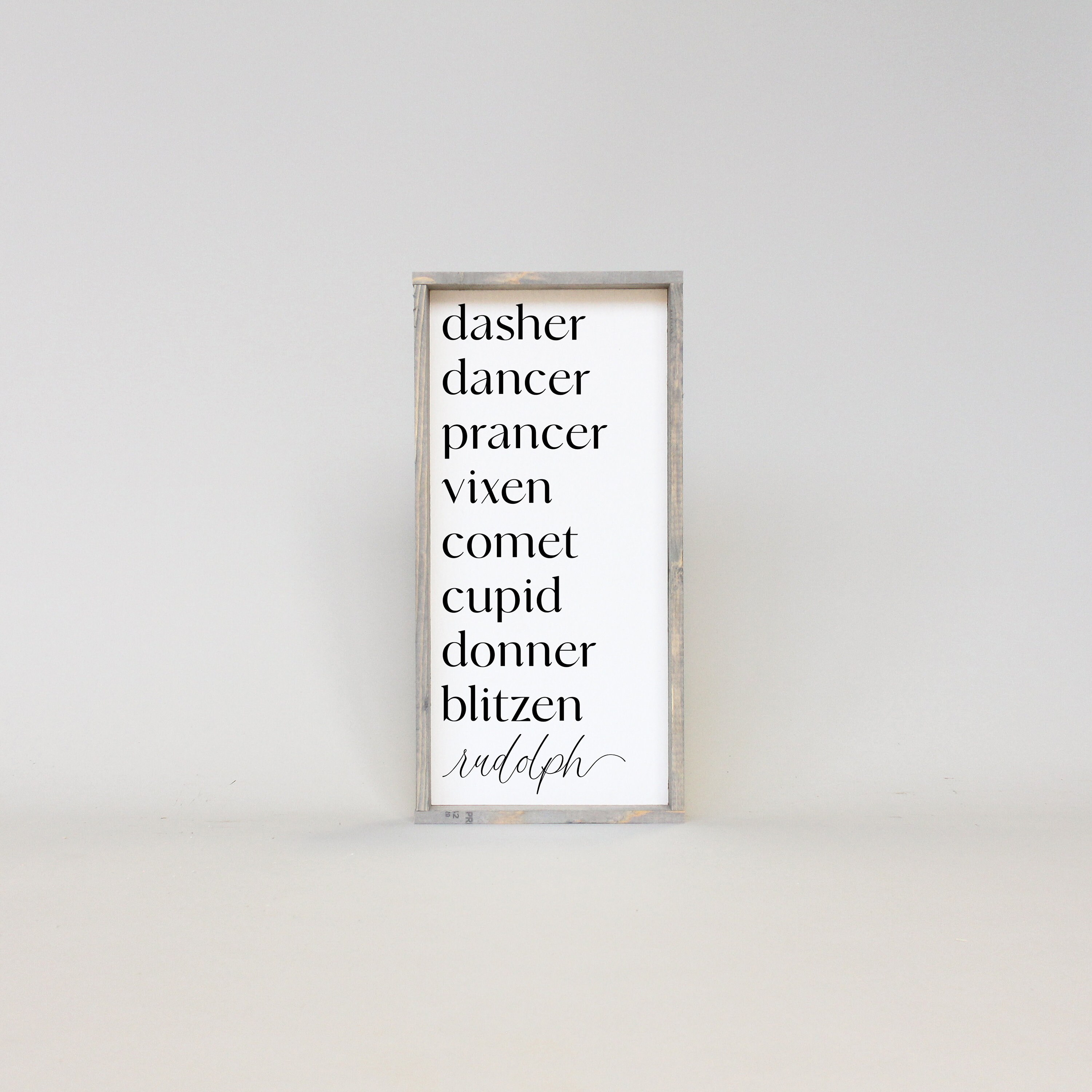 Reindeer Names Framed Wood Sign - Etsy Canada