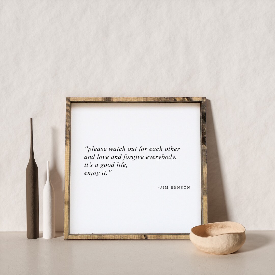 JIM HENSON Quote Wall Art - Etsy