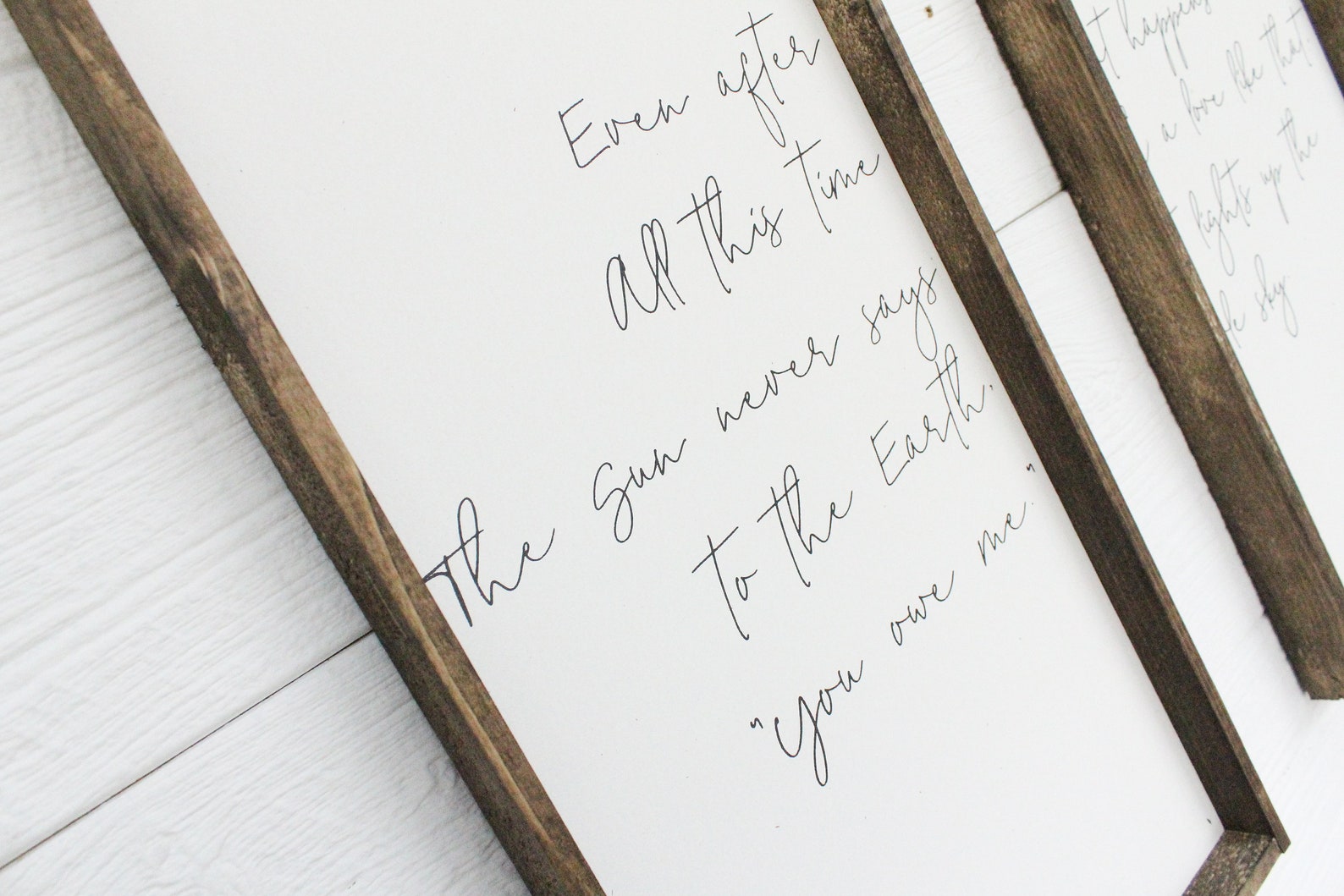 Even After All This Time Matching Pair of Wood Signs - Etsy