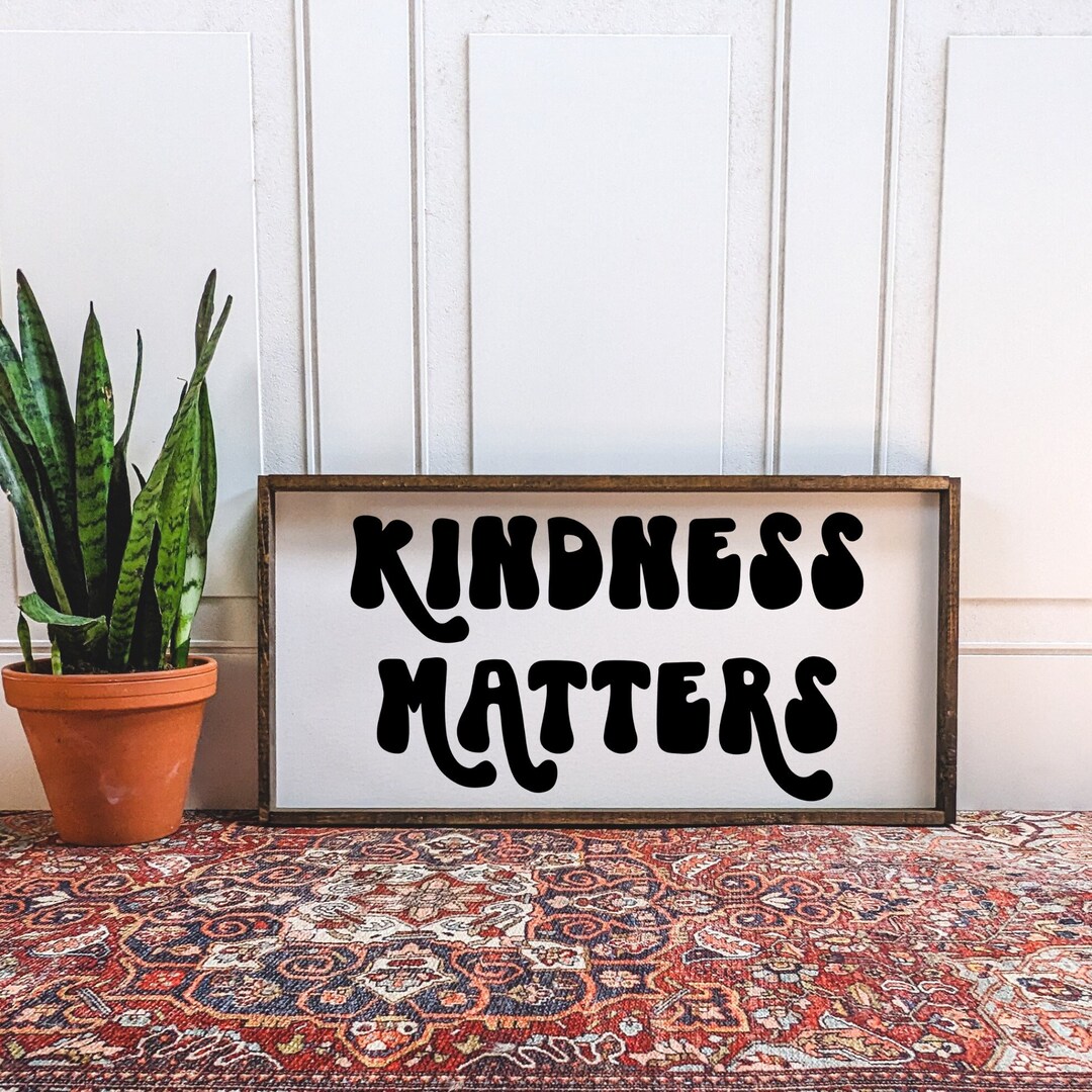 Kindness Matters Wood Sign | Teacher Gift | Classroom Art | Classroom ...