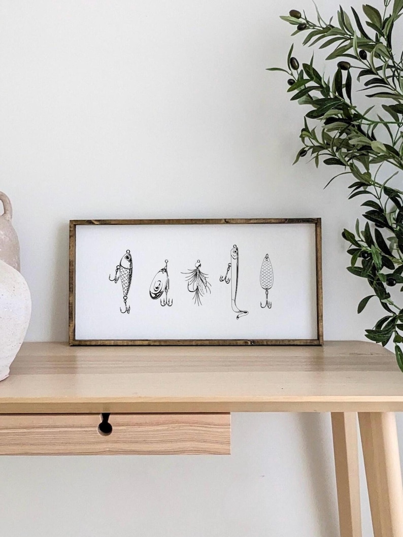 Framed Fishing Lure Print | Fishing Lure Poster | Fishing Decor ...