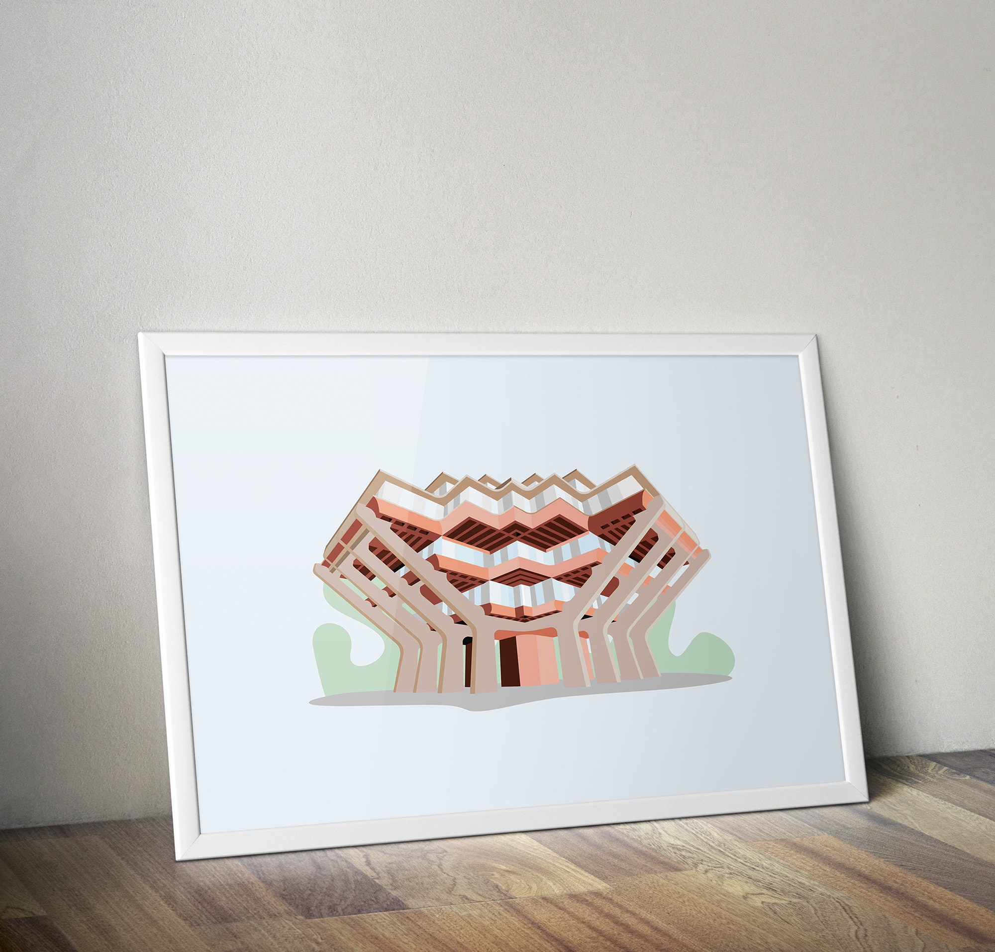 Architectural Print the Geisel Library Instant Download - Etsy
