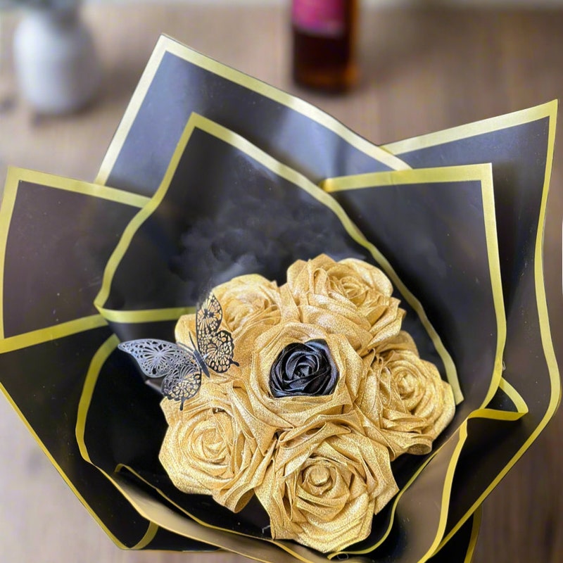 Ribbon Rose Bouquet - Etsy