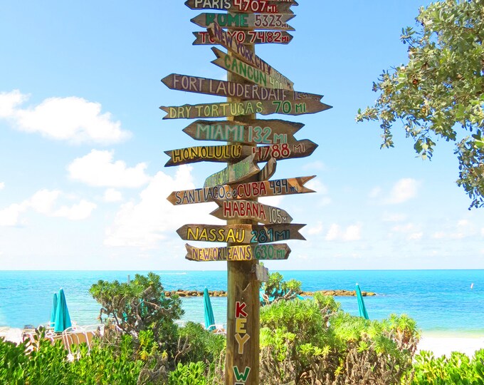 Key West Sign Post - Etsy