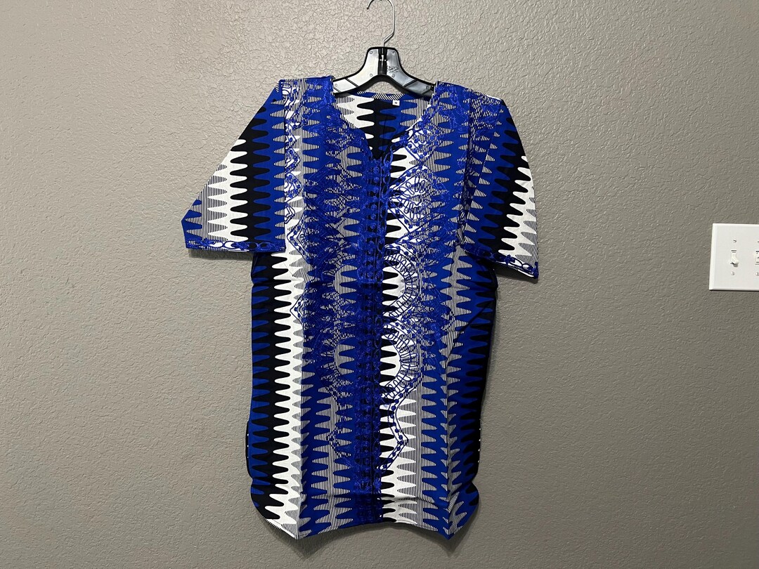 African Clothing for Men Dashiki S-7X Blue - Etsy