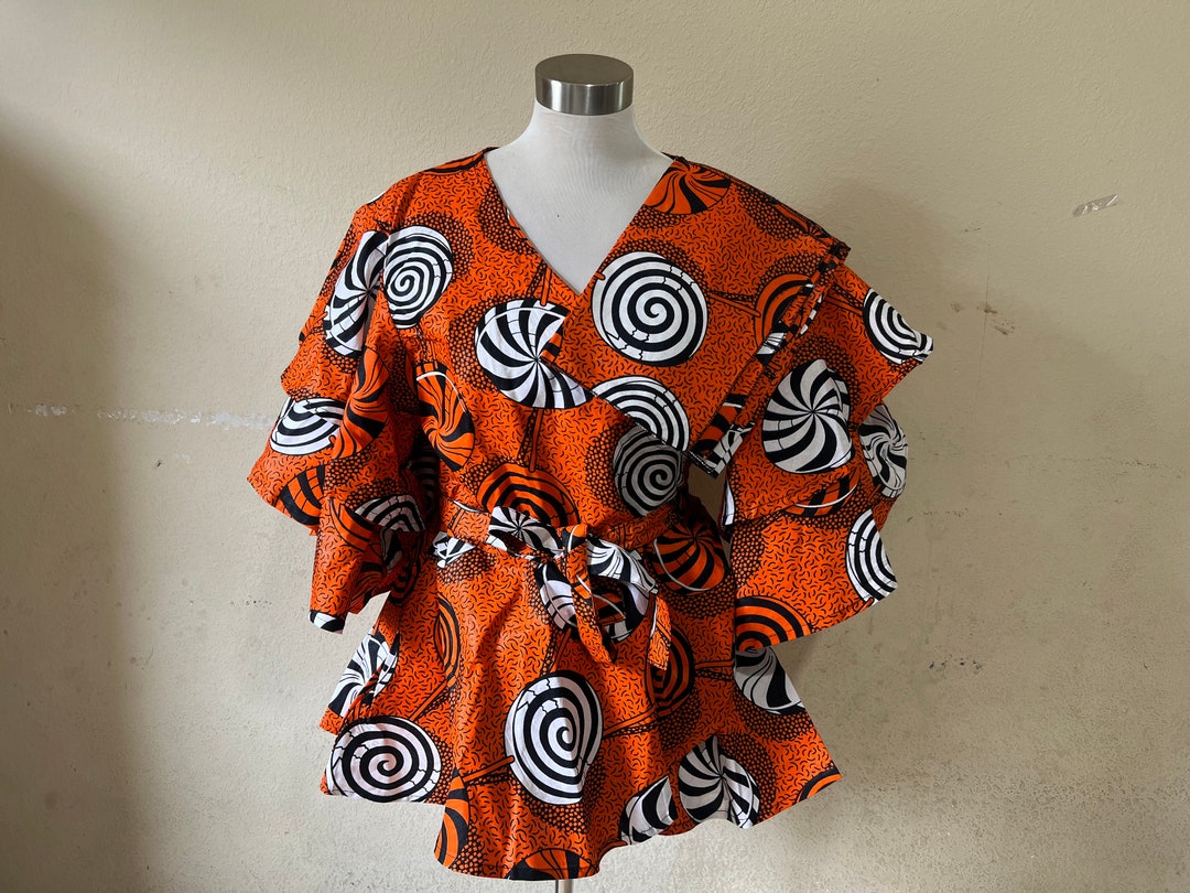 African Clothing for Women-wrap Top With Head Wrap Fits S M L XL - Etsy