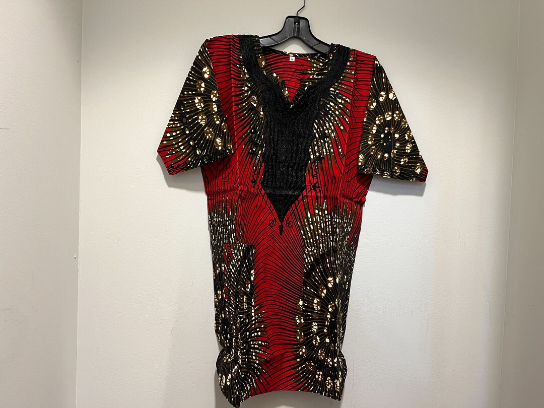 African Clothing for Men/women Dashiki S-7X Red and Olive - Etsy