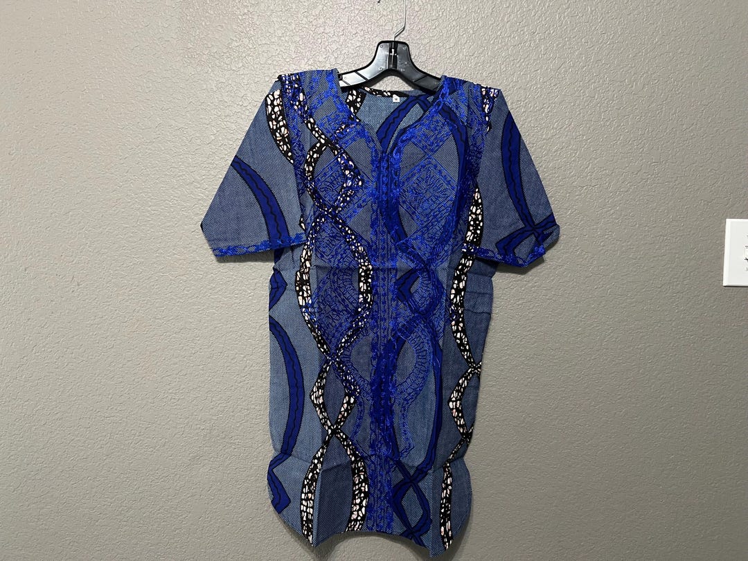 African Clothing for Men Dashiki S-7X Blue - Etsy