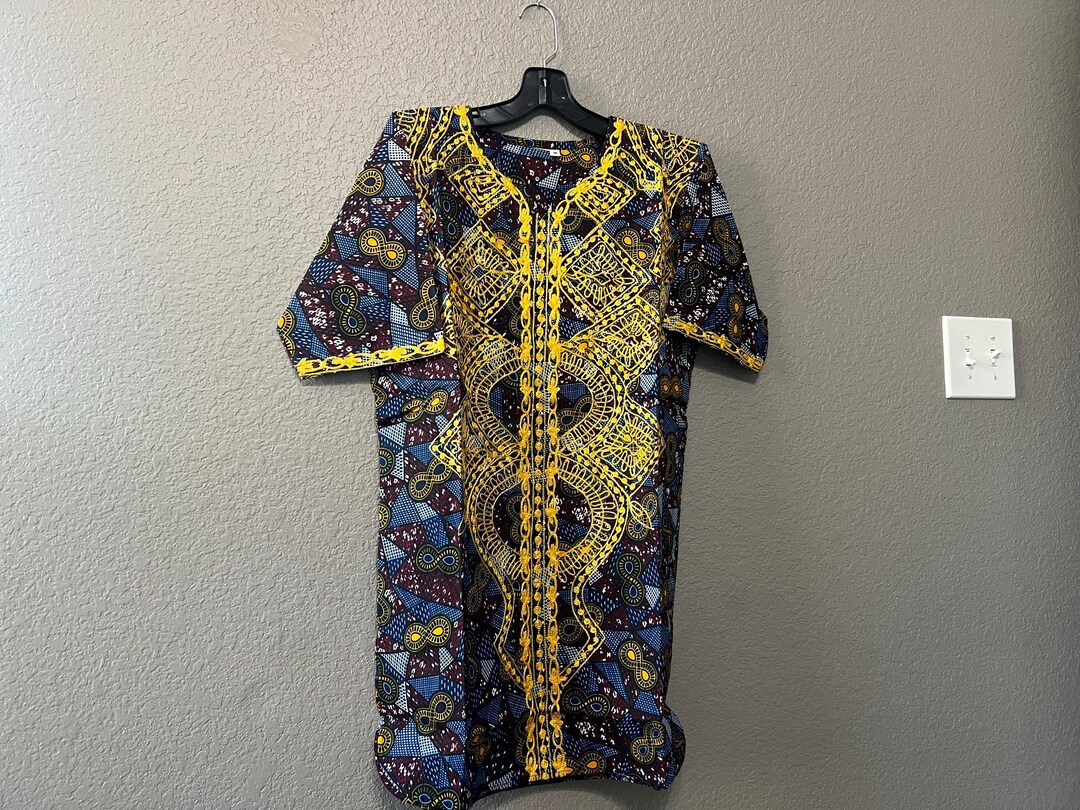 African Clothing for Men Dashiki S-7X Blue - Etsy