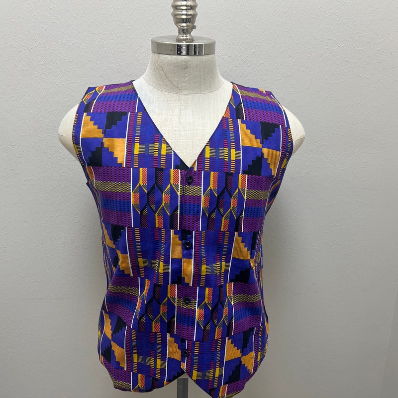 African Print Vest - Etsy