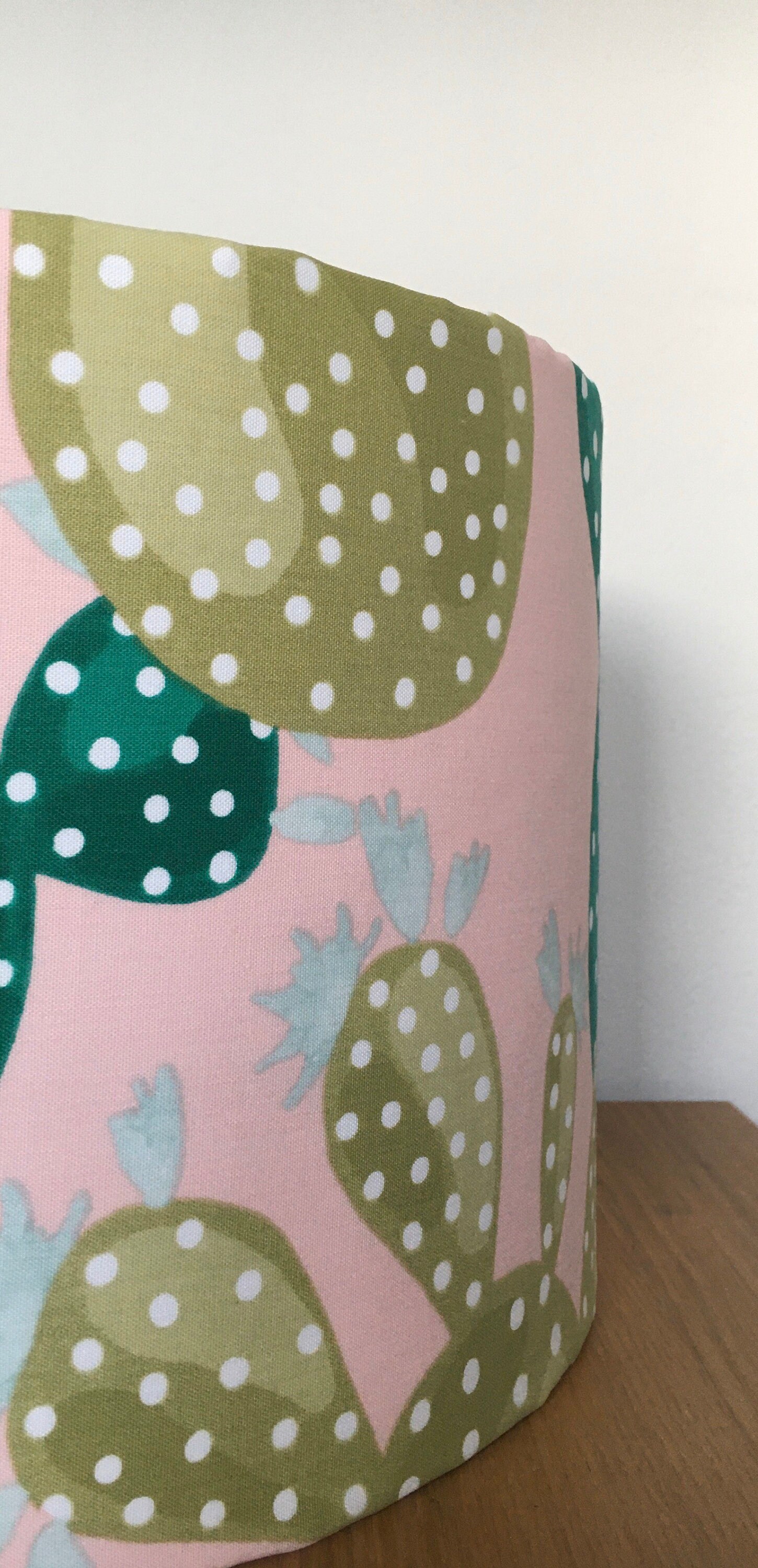 Cactus Lampshade Various Sizes Pink Flowers and Green Cacti Fabric ...