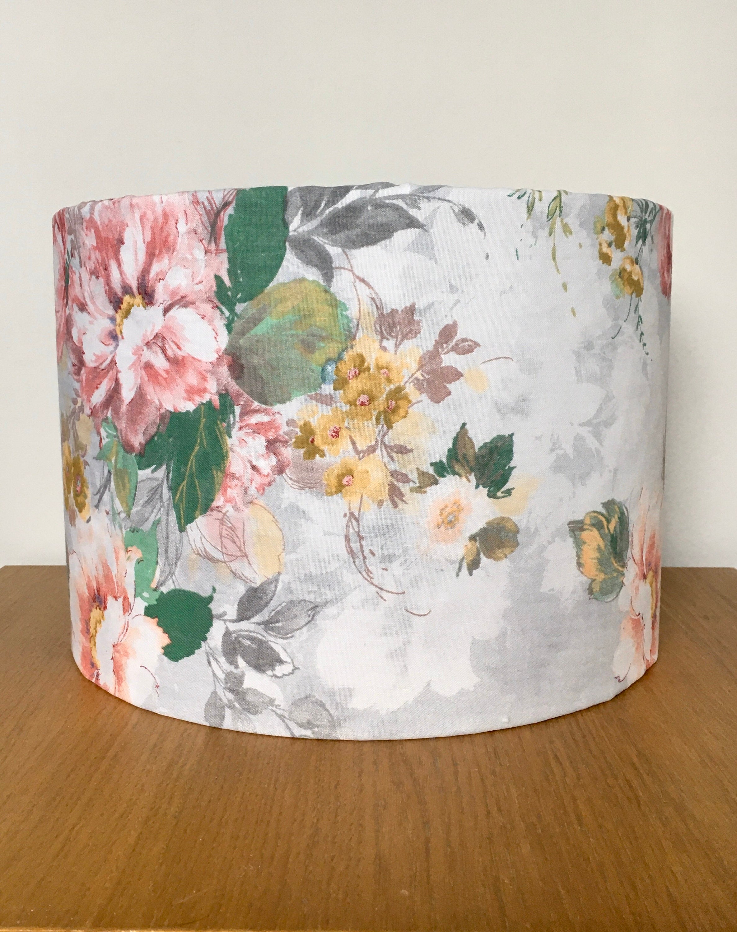Floral Lampshade traditional 40cm 30cm 25cm or 20cm Pink | Etsy