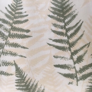 Fern Leaf Light Green Fabric Drum Lampshade Handmade Ceiling Pendant or ...
