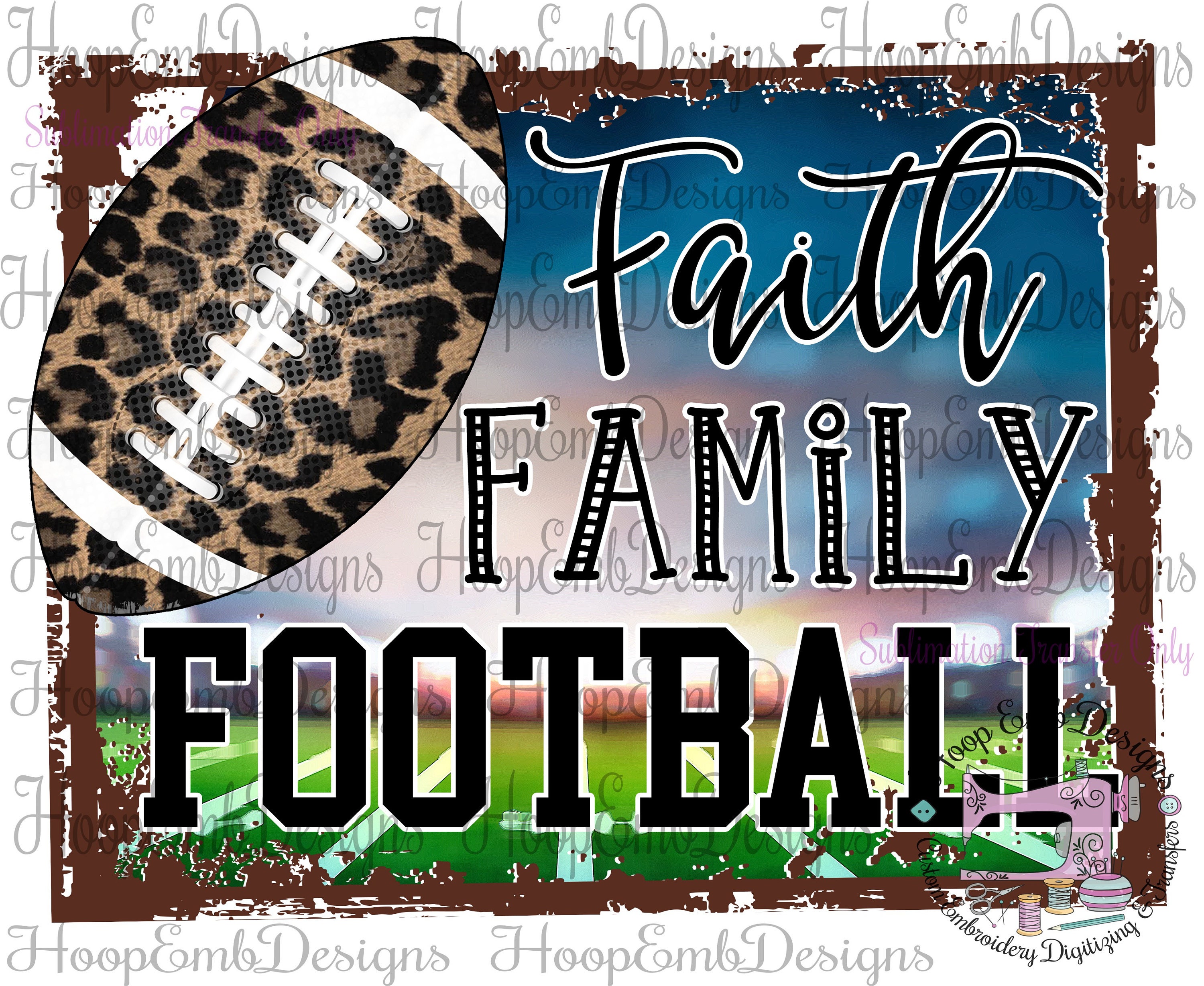 Ready to Press Football Sublimation Transfer Personalized Football Name ...