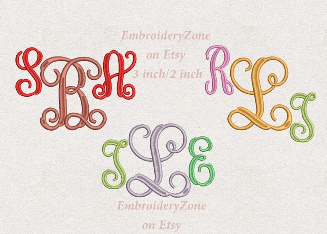 Curly font machine embroidery design fancy alphabet font | Etsy