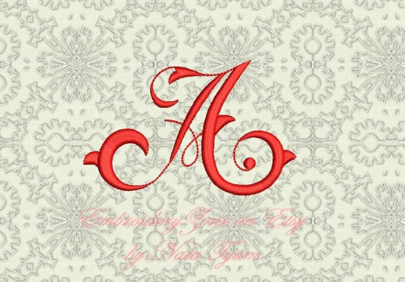 Vintage Monogram A Embroidery Design Initial Fancy Letter a | Etsy
