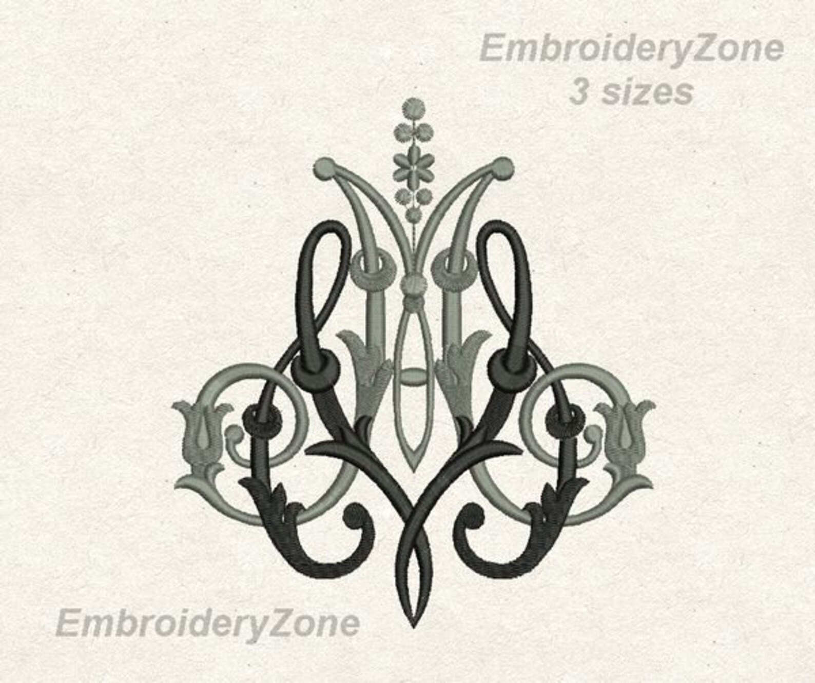 Double wedding monogram M & V machine embroidery designs VM | Etsy