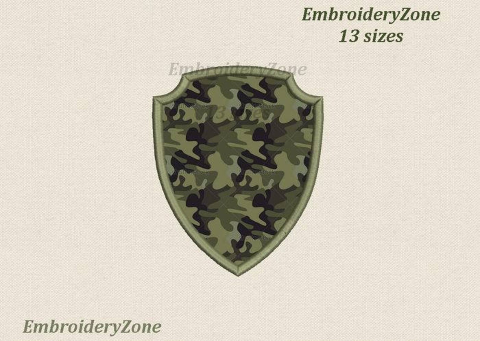 Shield Monogram Frame Applique Design Applique Embroidery | Etsy