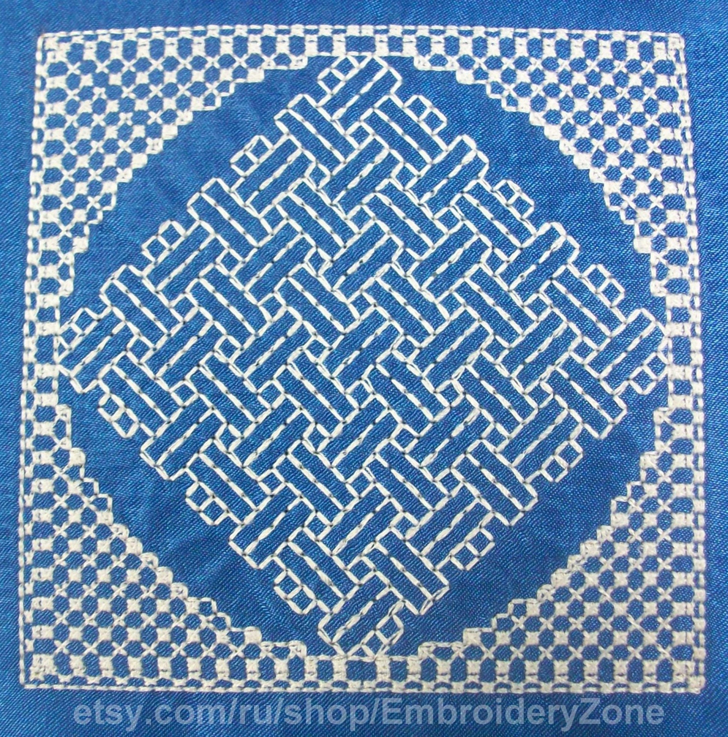 Sashiko with cross stitch machine embroidery designs sachiko | Etsy