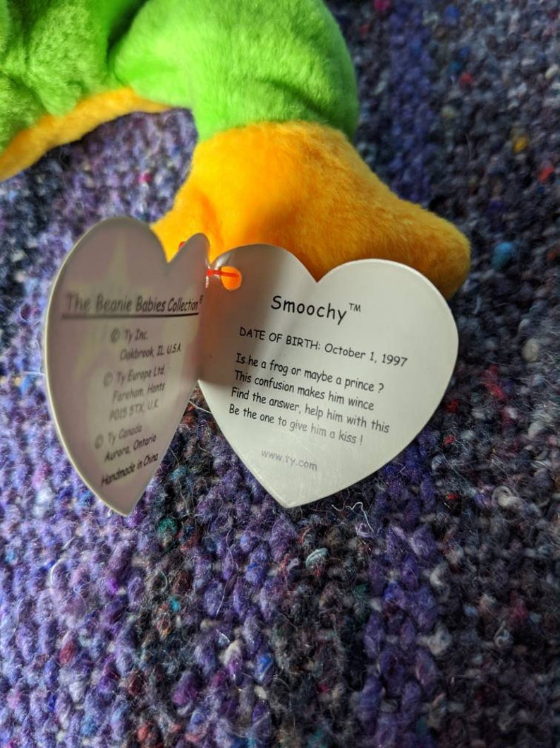 Smoochy the Frog Ty Original Vintage Beanie Baby - Etsy