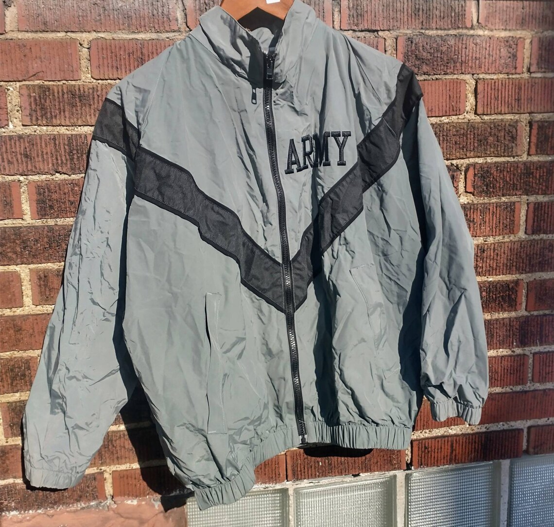 Skilcraft Army Pfu Reflective Gray Pt Windbreaker Jacket Size Medium - Etsy