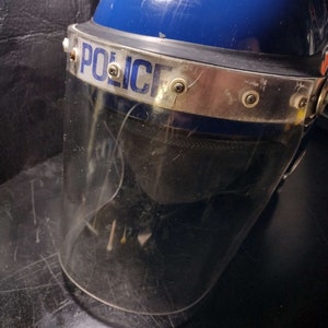 UK Riot Police Helmet With Visor - Etsy