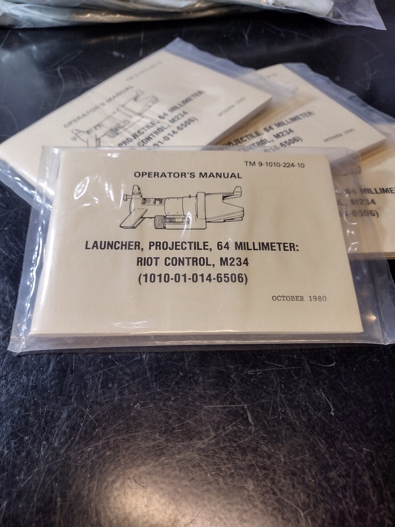 US Army M234 Riot Launcher Field Manual x1 FREE US Shipping - Etsy