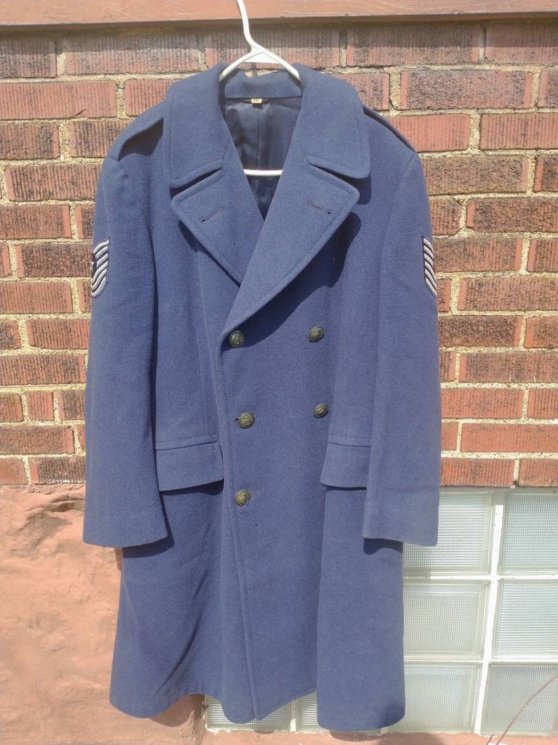 Vintage US Air Force Coat Officers Blue Wool Peacoat 41reg 40's 50's ...