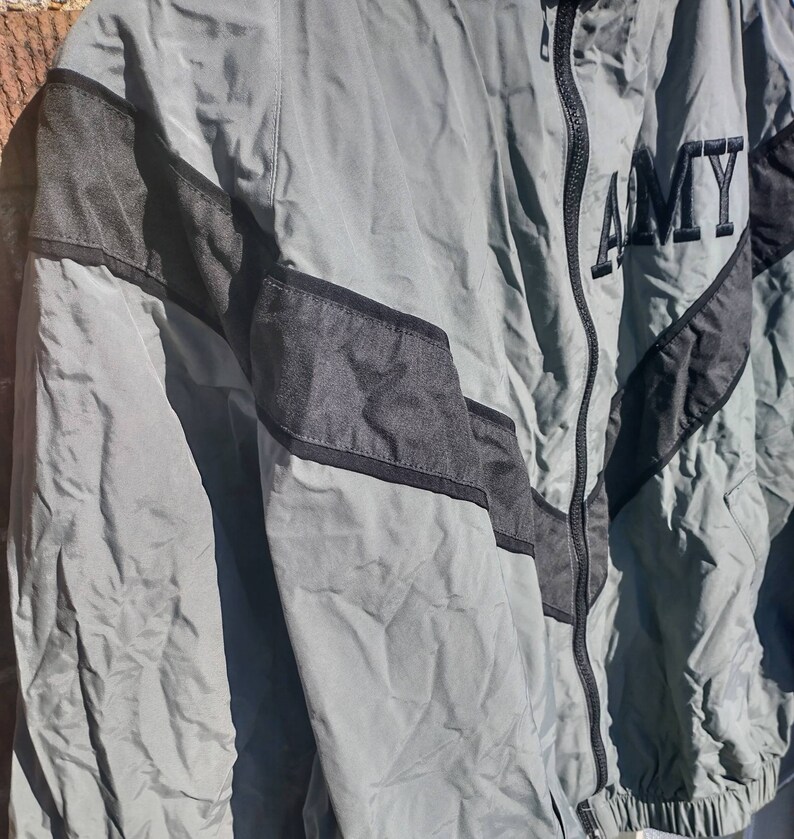 Skilcraft Army Pfu Reflective Gray Pt Windbreaker Jacket Size - Etsy