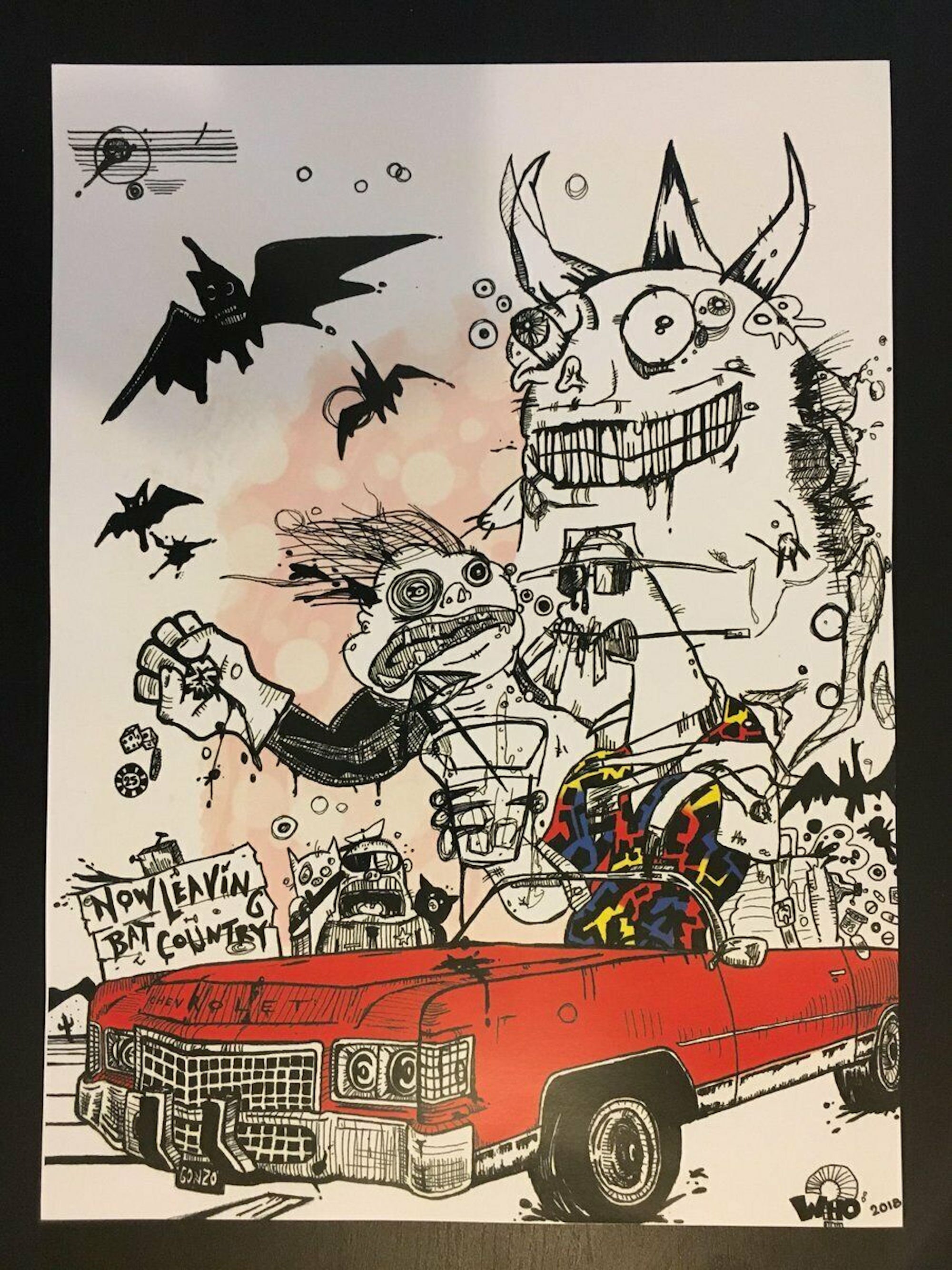 Now Leaving Bat Country Fear and Loathing Steadman Hunter - Etsy UK