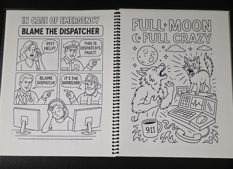 Shift Happens. A Adult Coloring Book for 911 Dispatchers - Etsy