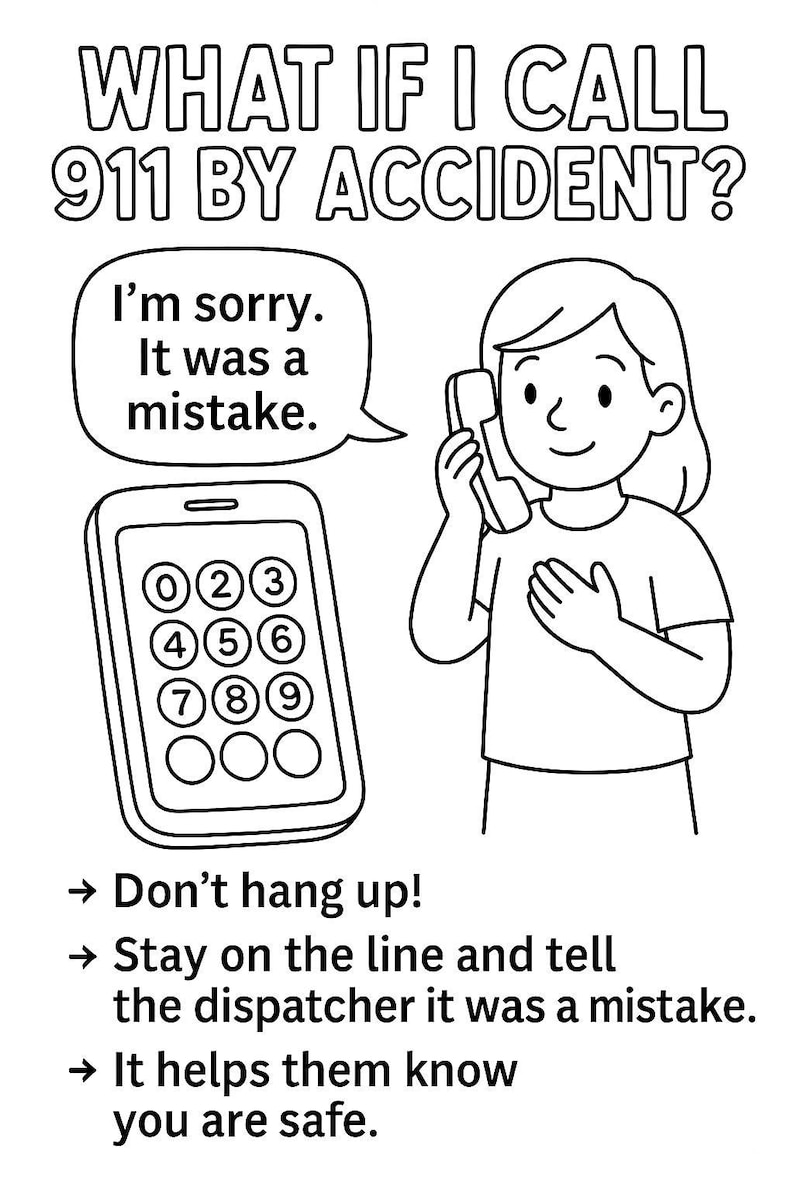 Call 911 Kids Safety Coloring Book - Etsy