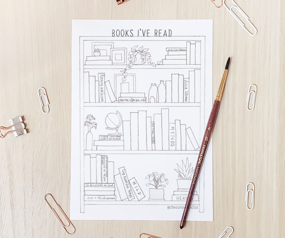 Book Tracker DIGITAL DOWNLOAD Print Yourself at Home Reading | Etsy