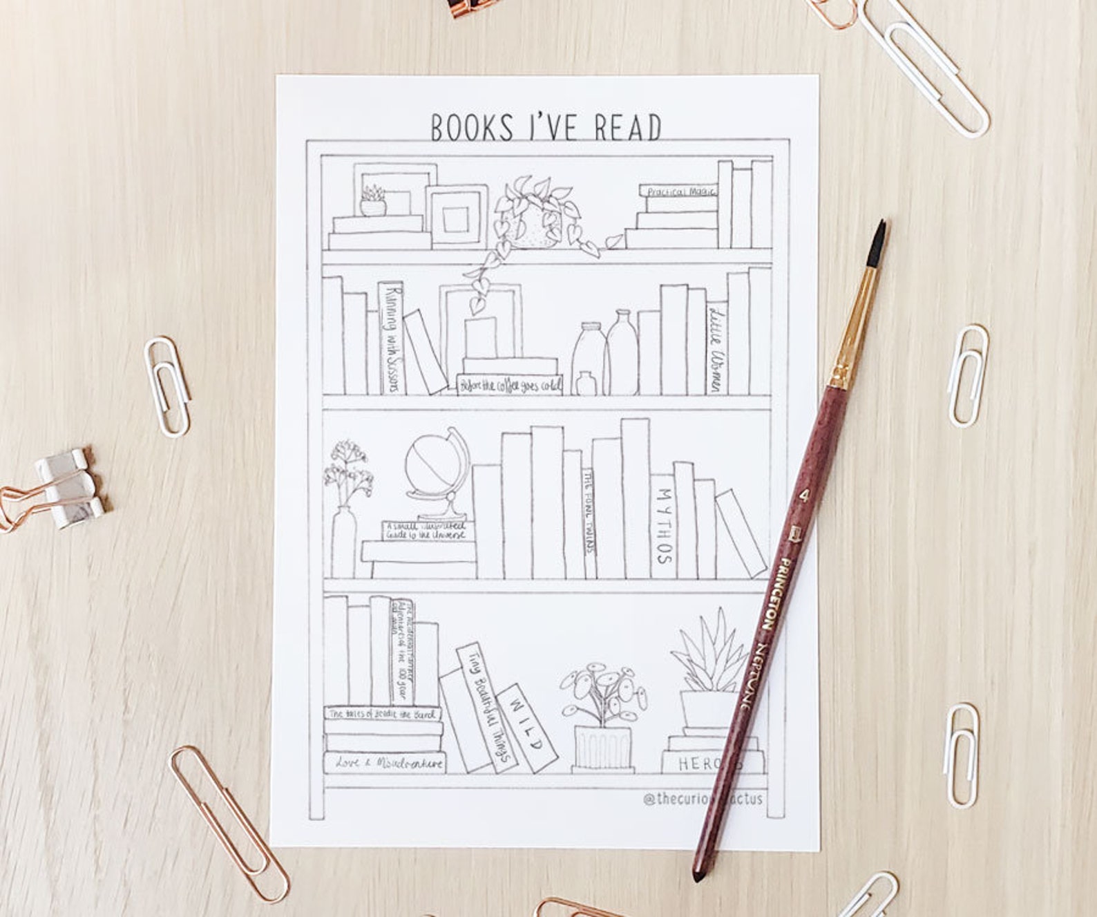 Book Tracker DIGITAL DOWNLOAD Print Yourself at Home Reading | Etsy