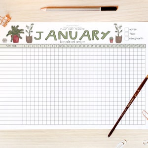 Monthly Plant Care Tracker DIGITAL DOWNLOAD Print Yourself at Home ...
