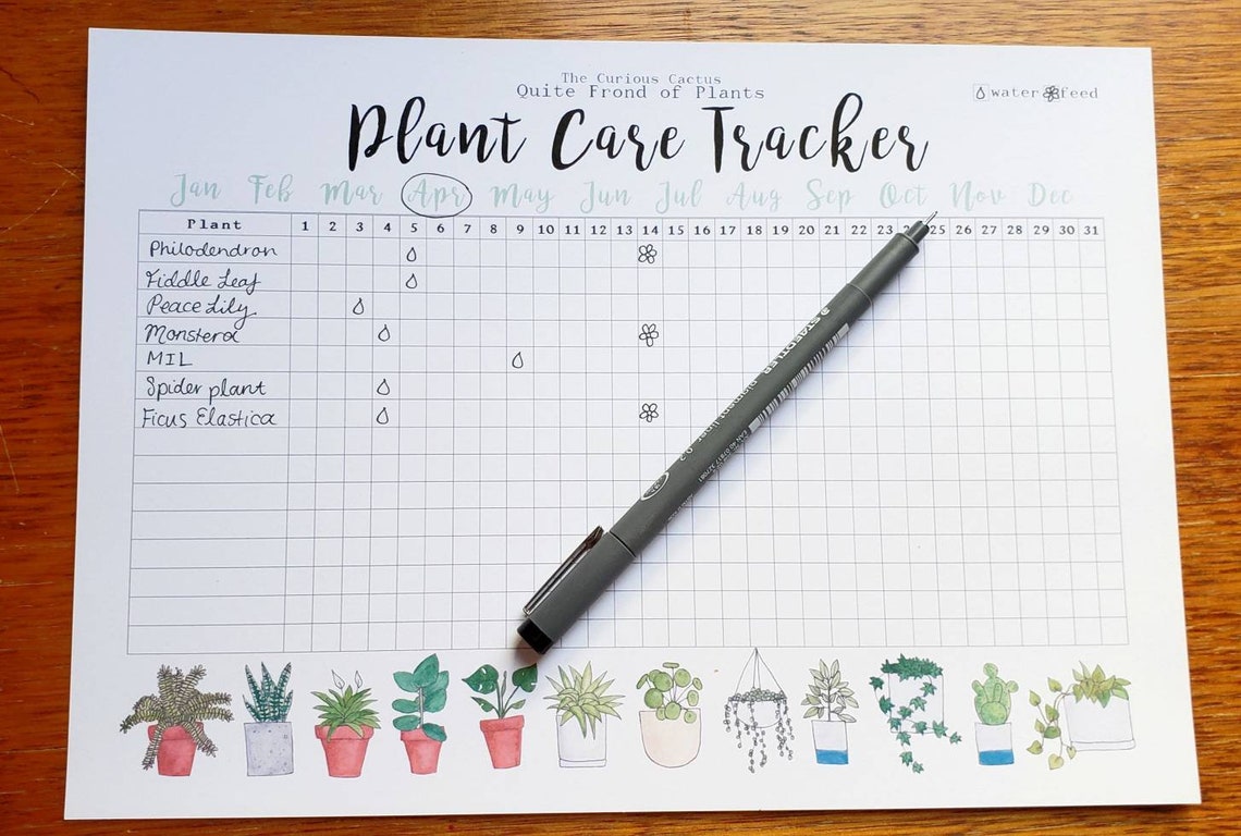 Plant Care Tracker DIGITAL DOWNLOAD Print Yourself at Home - Etsy