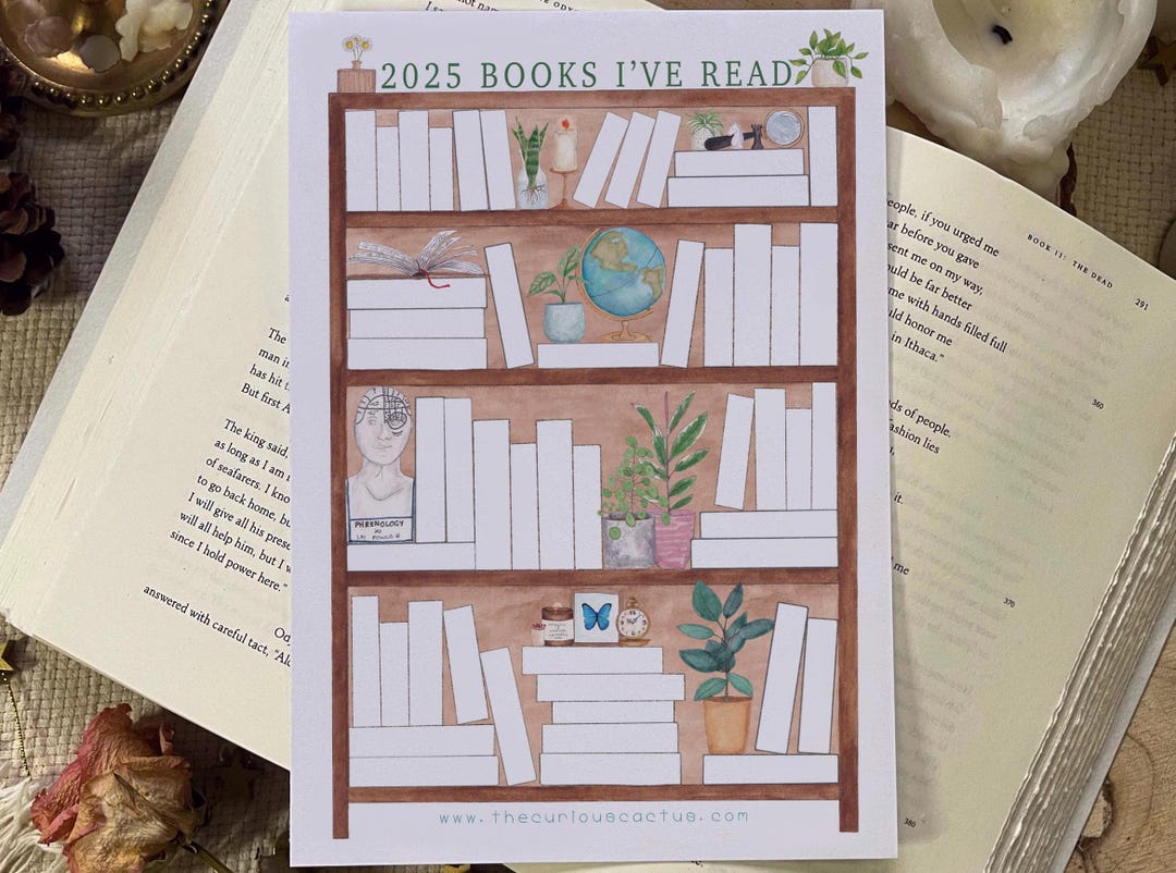 2025 Reading/book Tracker Planner Page Reading Challenge Tracker ...