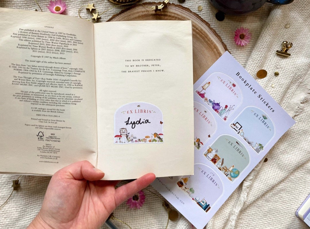 Bookplate Stickers Bookish Sticker Sheet Book Gifts Book - Etsy UK