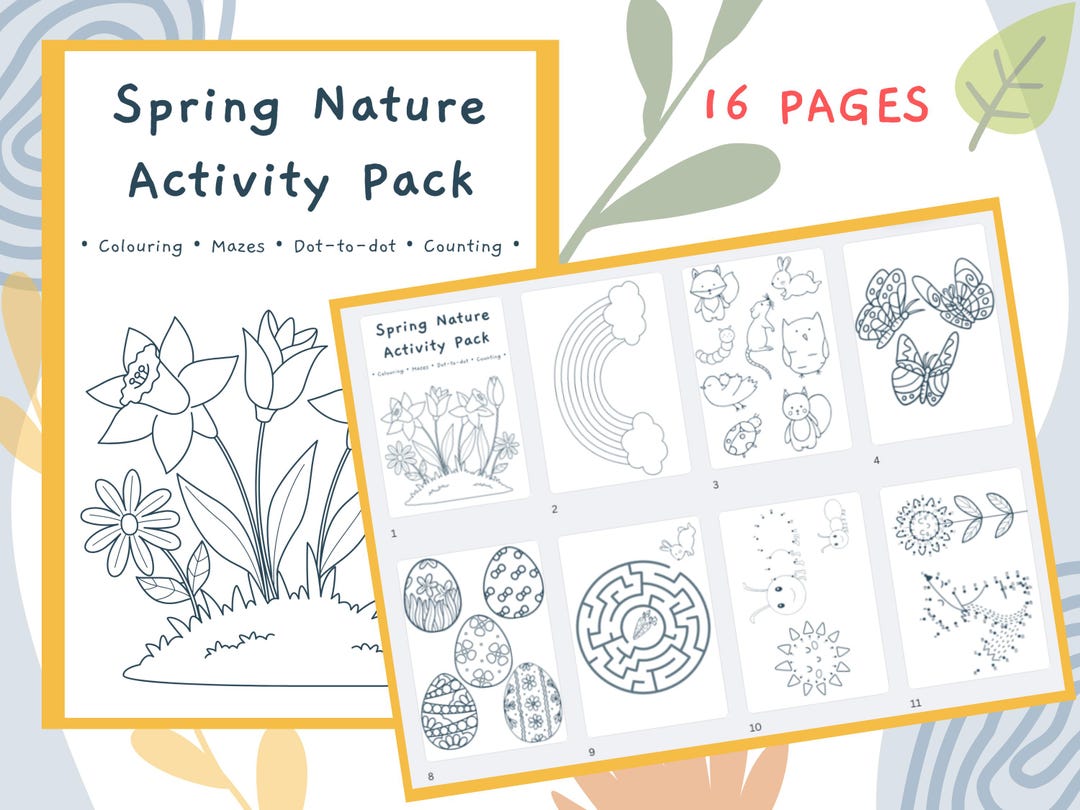 Spring Easter Activity Printable Book for Kids 3+ (16 Pages) - Etsy