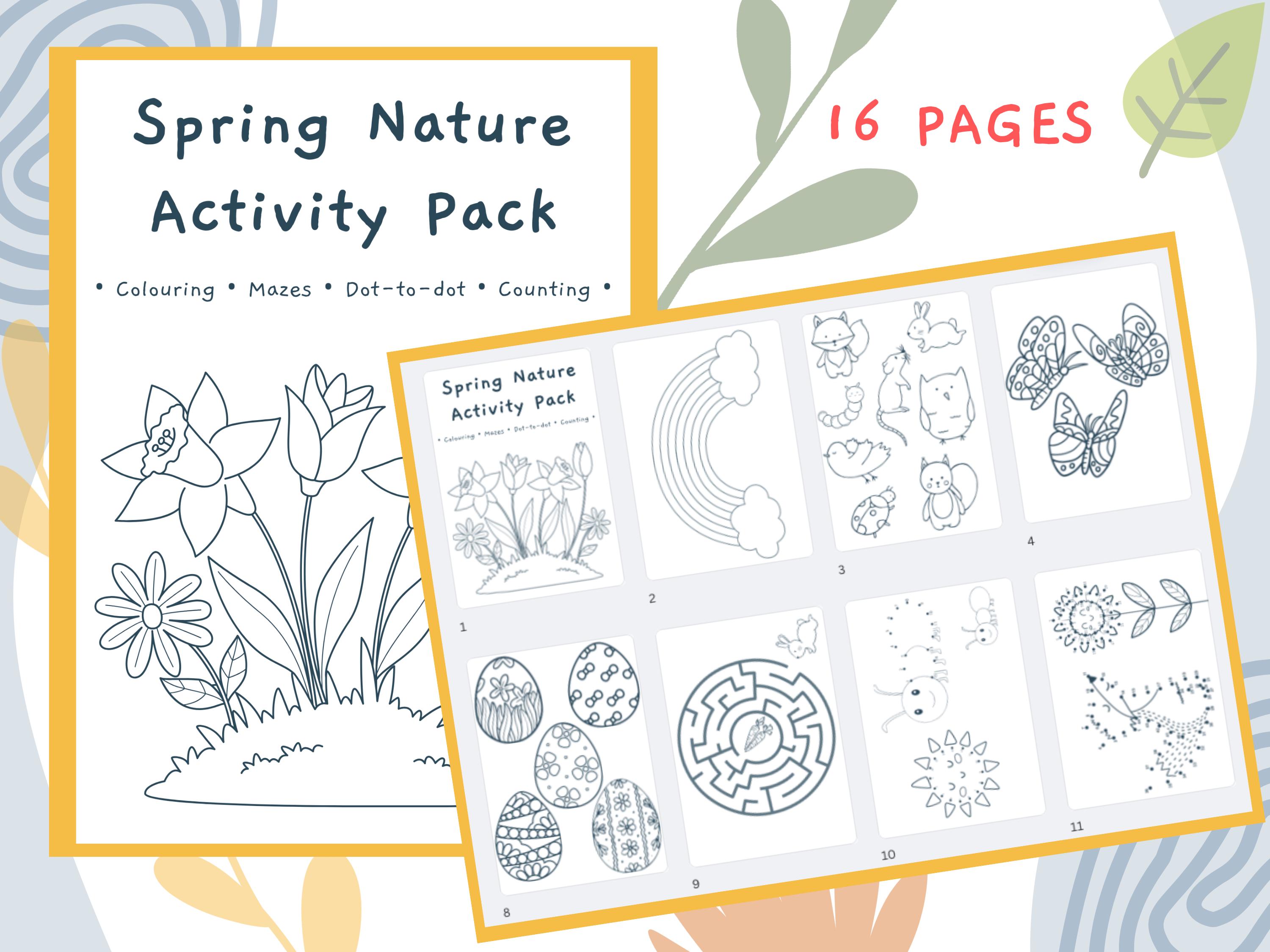 Spring Easter Activity Printable Book for Kids 3+ (16 Pages) - Etsy