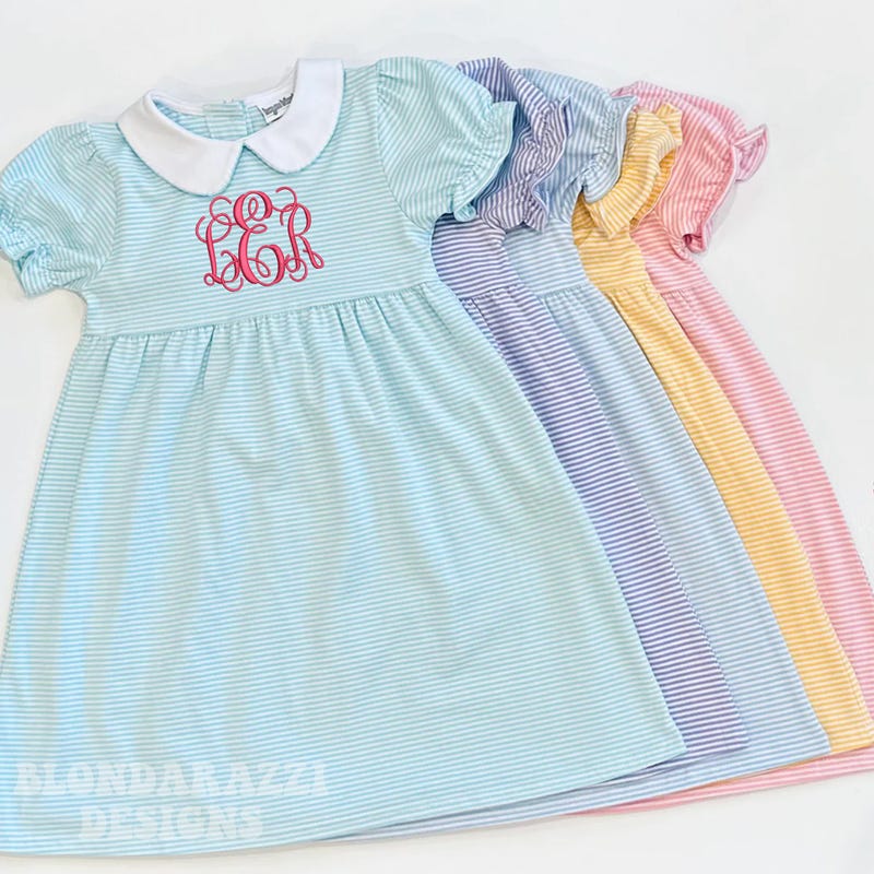 Girls Monogram Dress - Etsy