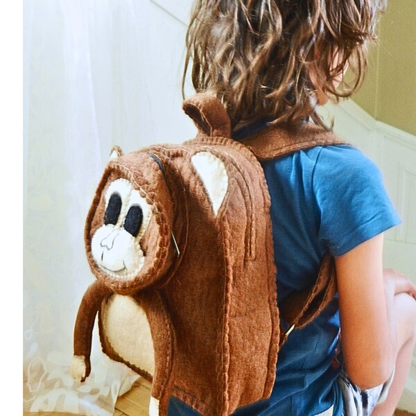 Monkey Backpack - Etsy