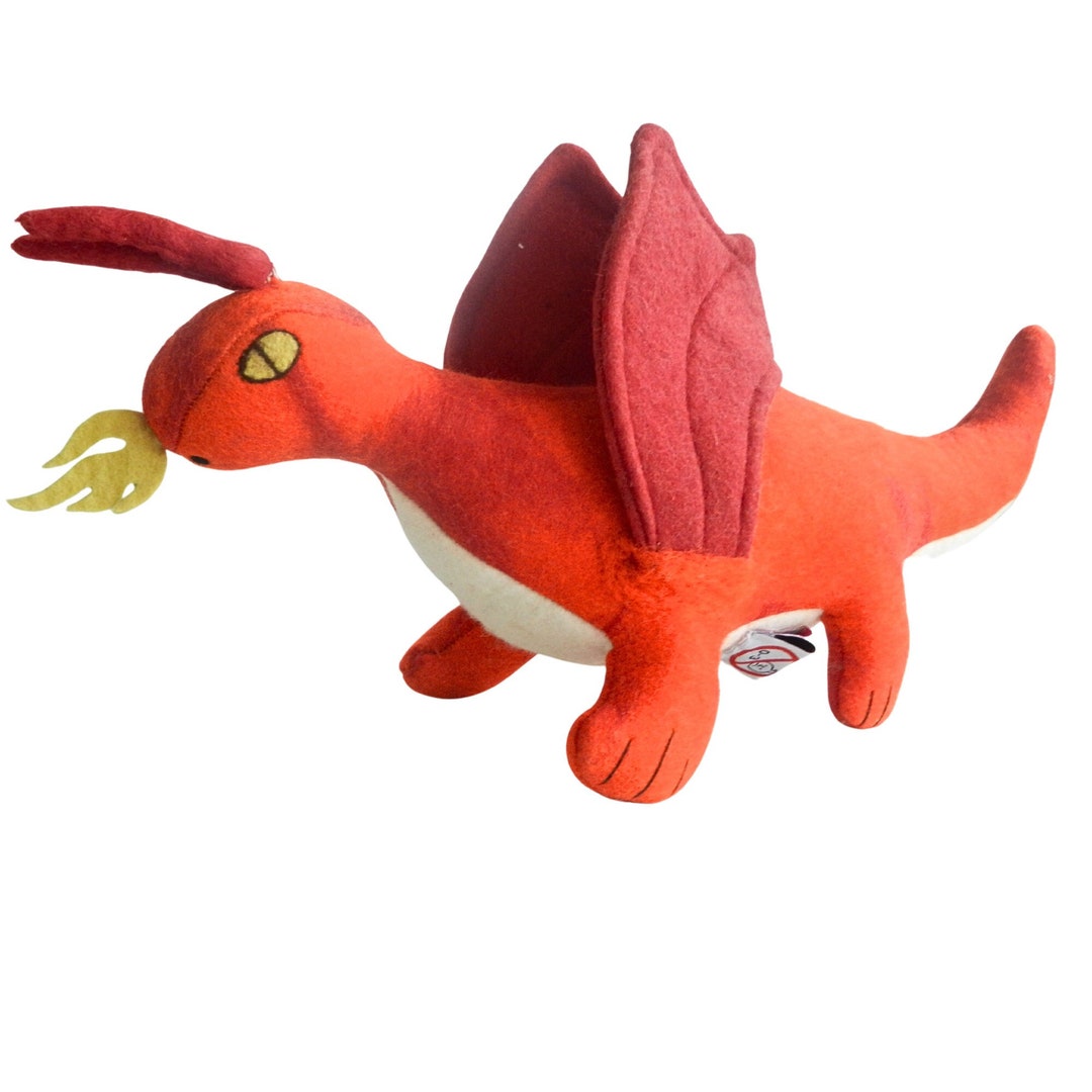 Big Red Dragon Toy Handmade From Feltdeco Doll Toy Big - Etsy