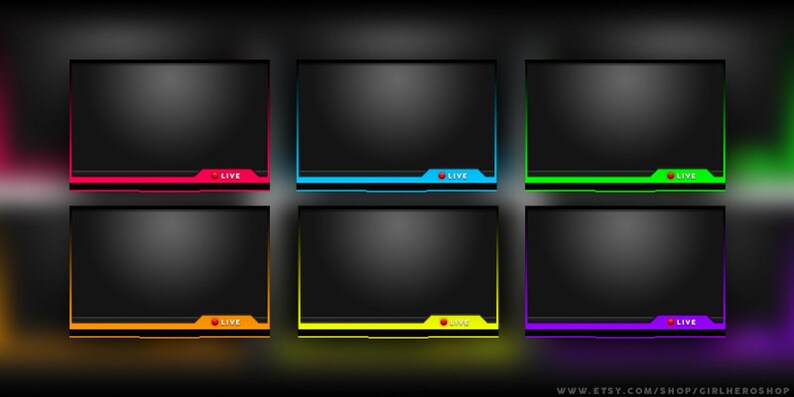 LIVE! Webcam Overlay Pack - Etsy